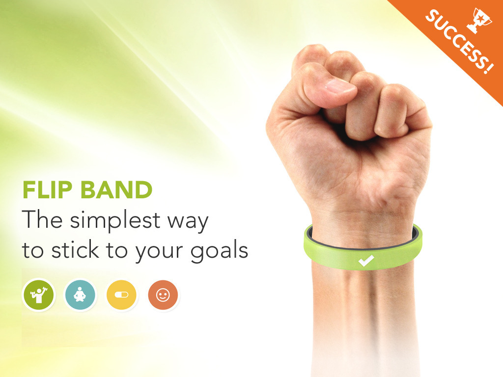 決めごとを継続するシンプルな仕組み。それは「FLIP BAND」をつけるだけ